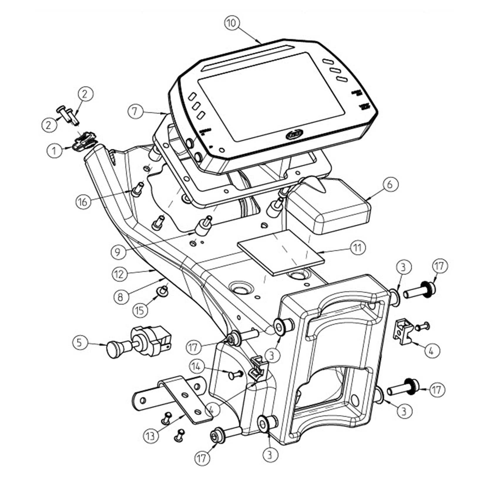 GP2 RR Dash Mount & Speedometer – Kramer Motorcycles Parts