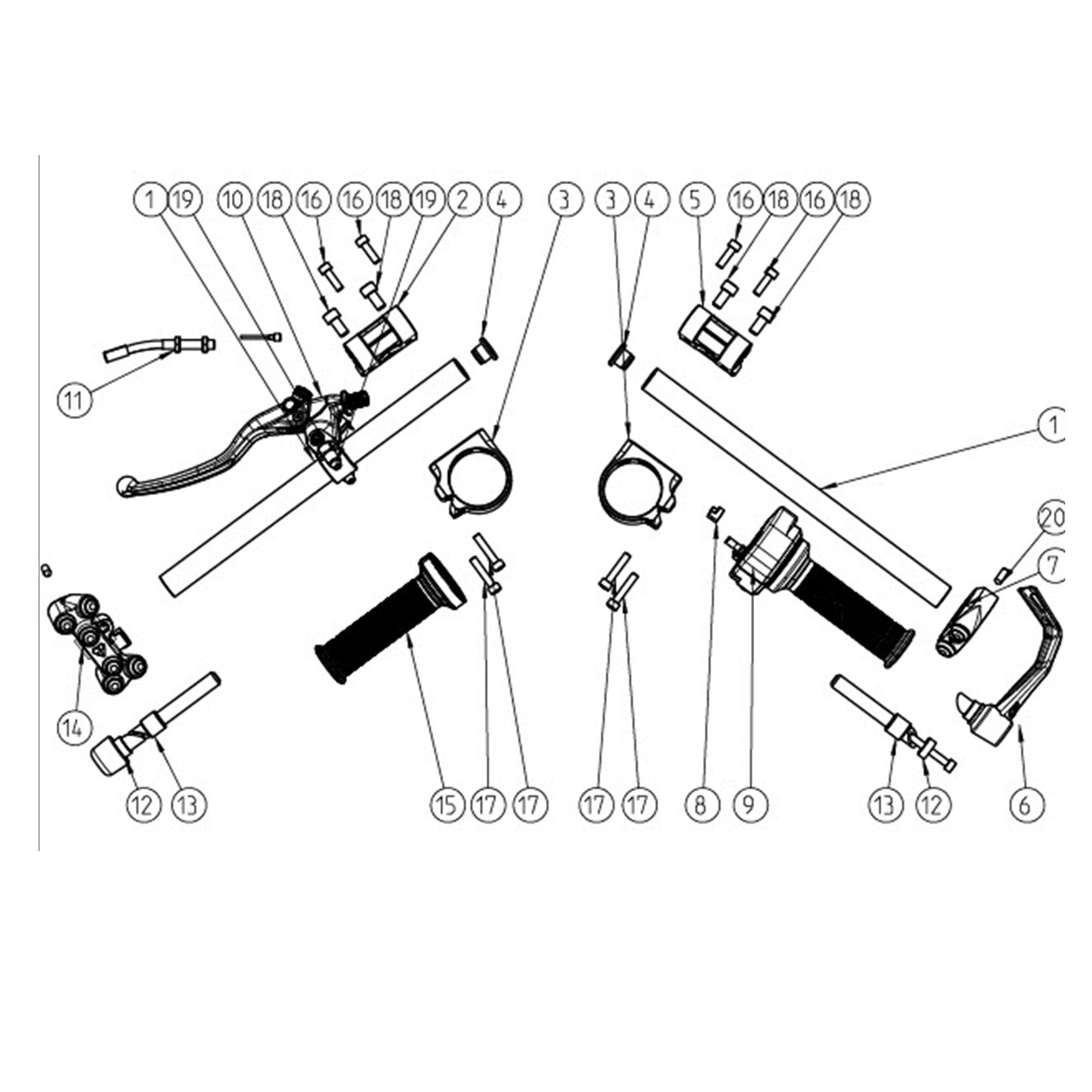 GP2 RR Hand Controls – Kramer Motorcycles Parts