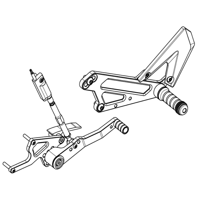 GP2 R Left Foot Peg System – Kramer Motorcycles Parts