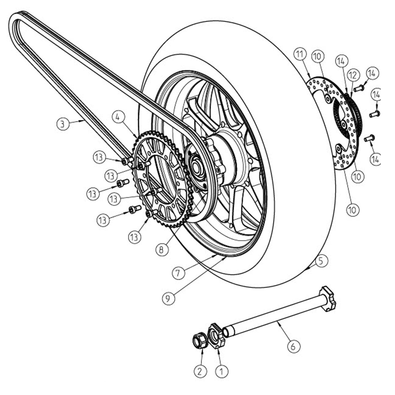 GP2 RR Rear Wheel – Kramer Motorcycles Parts