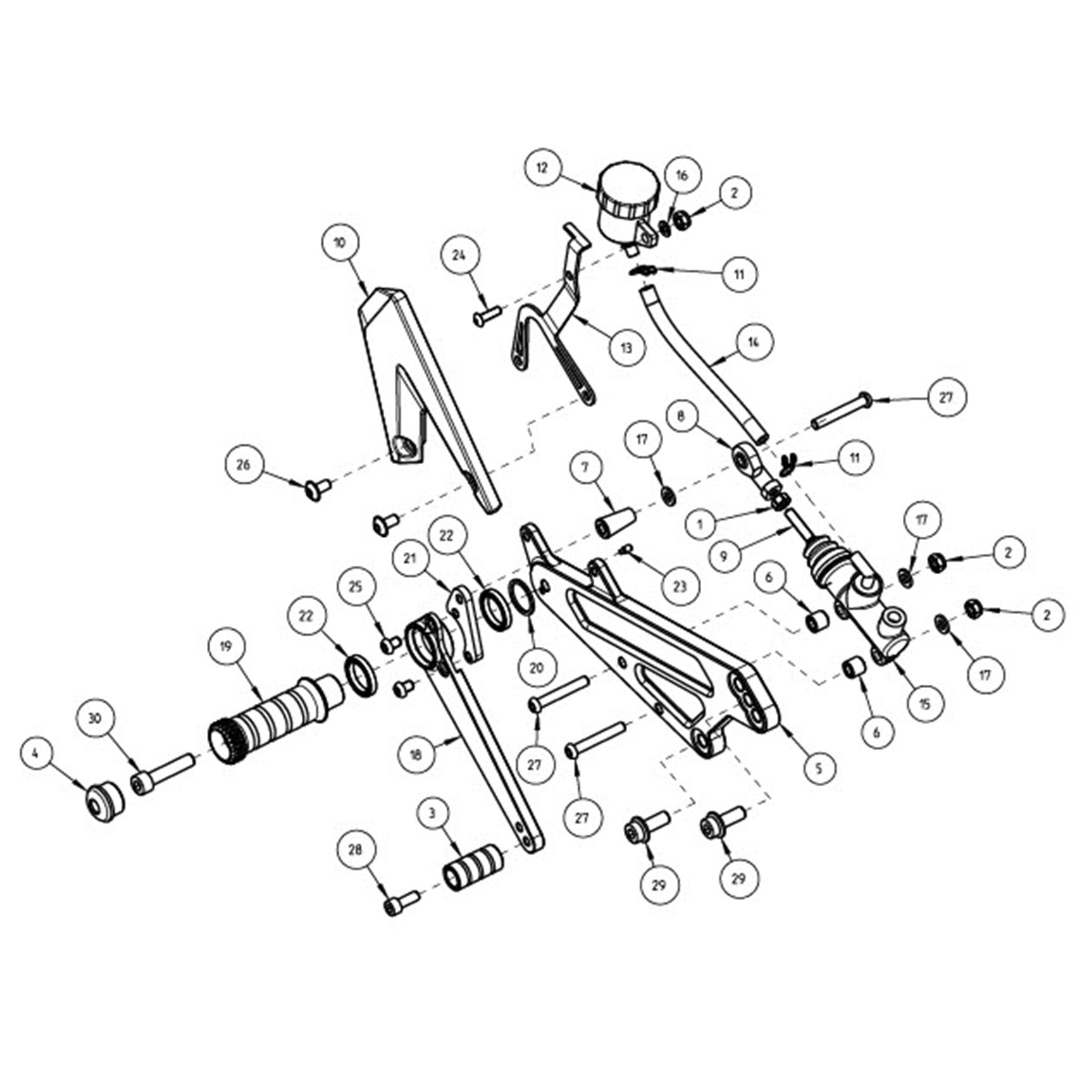 APX Right Foot Peg System – Kramer Motorcycles Parts