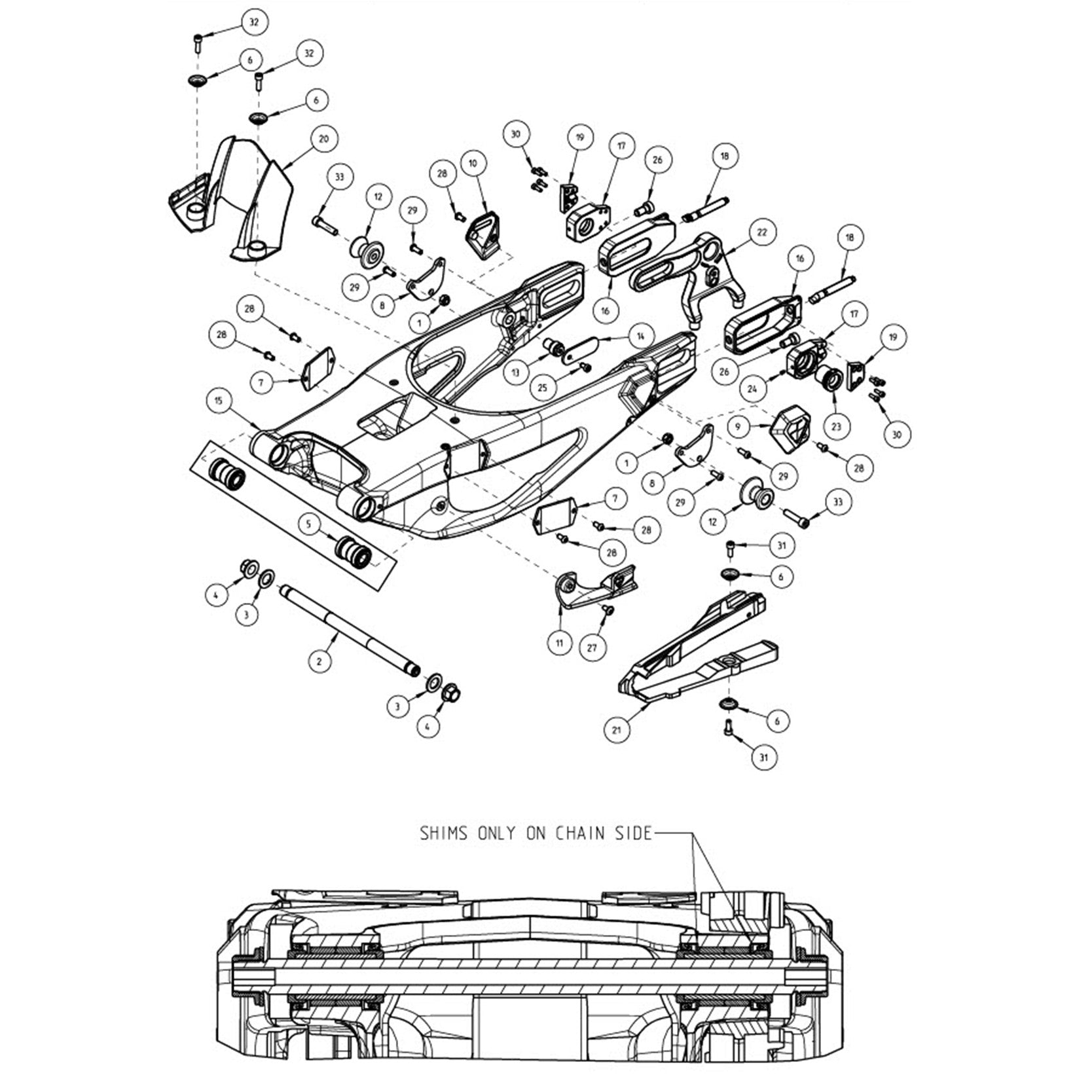 APX Swing Arm – Kramer Motorcycles Parts