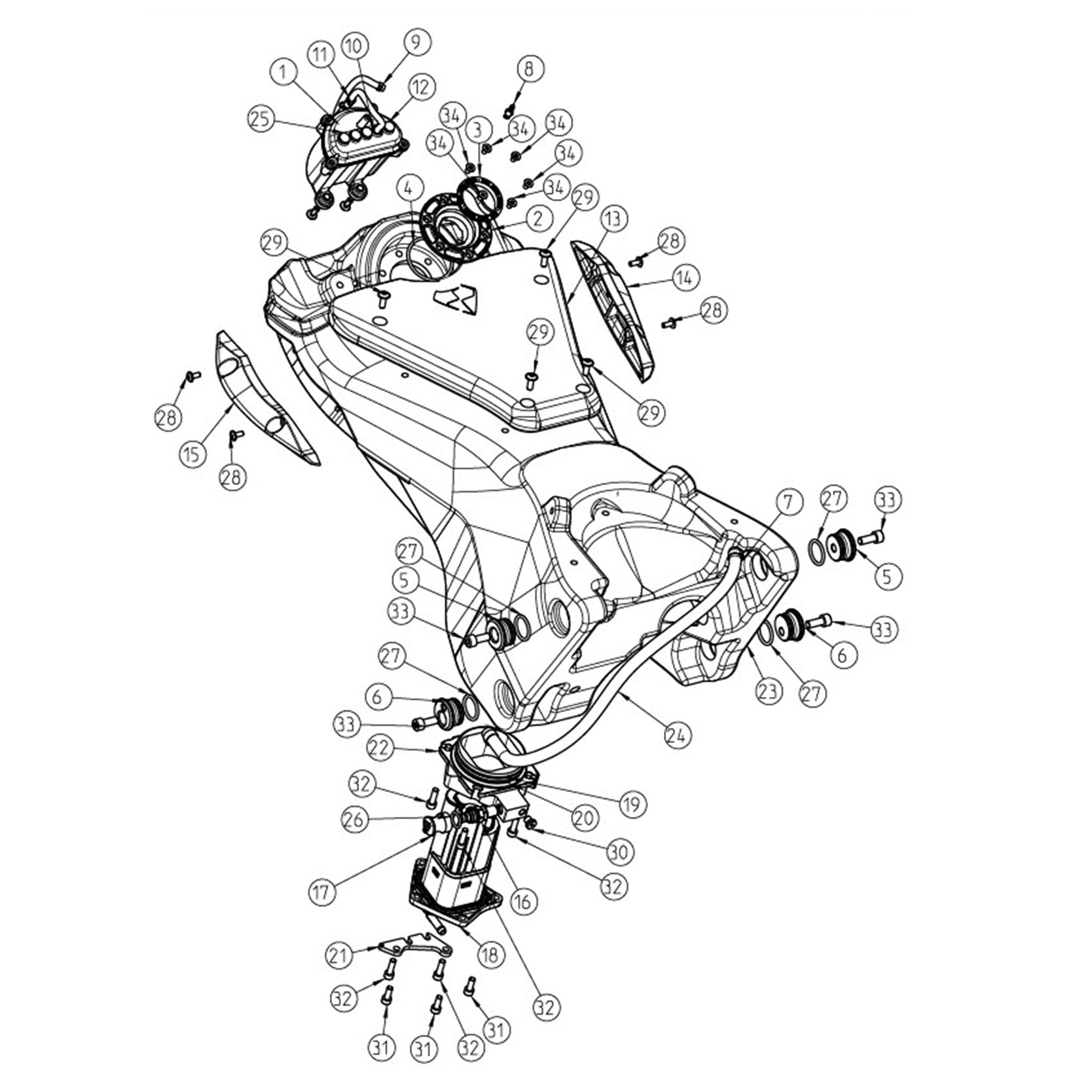 GP2 RR Tank – Kramer Motorcycles Parts