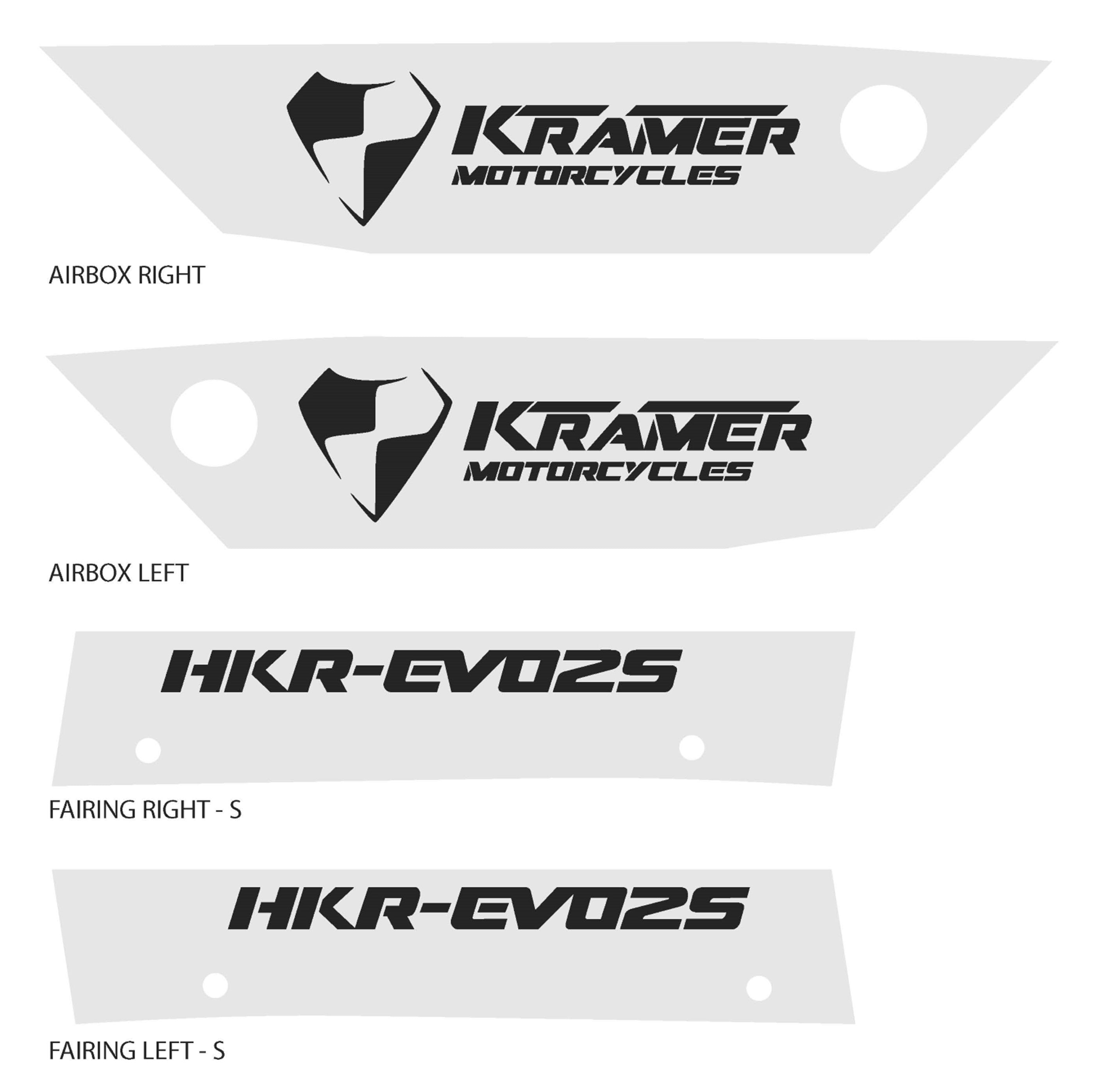 2014-2022 HKR-EVO2S Decal Set (Black) – Kramer Motorcycles Parts
